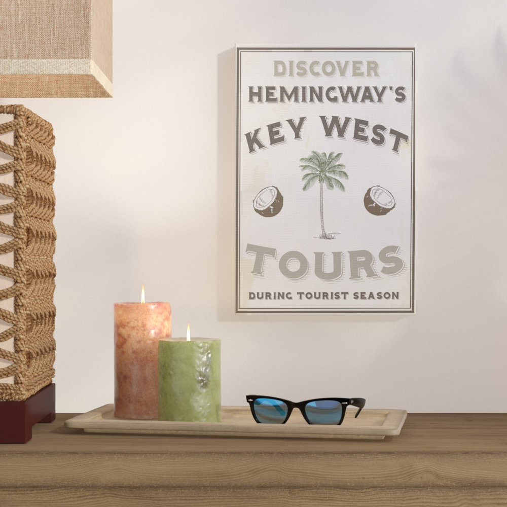 Bay Isle Home™ 'Hemingway's Key West Tours' Vintage Advertisement Print ...