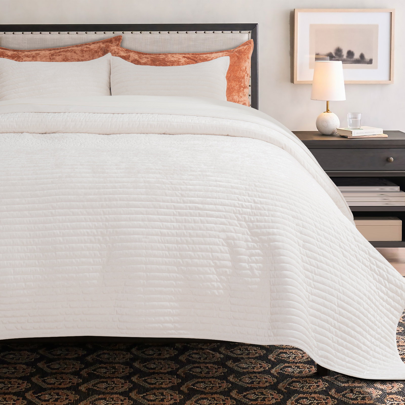 EverGrace Luxe Velvet Channel Quilt Set & Reviews | AllModern