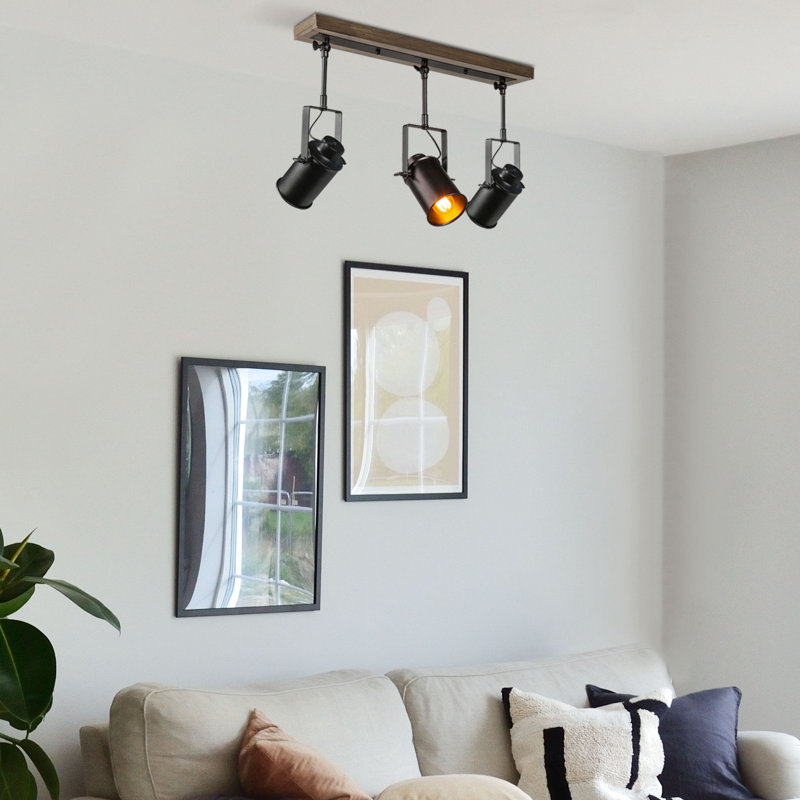 LNCHome 24.8'' 3 -Light Fixed Track Lighting Track Kit with Dimmable ...