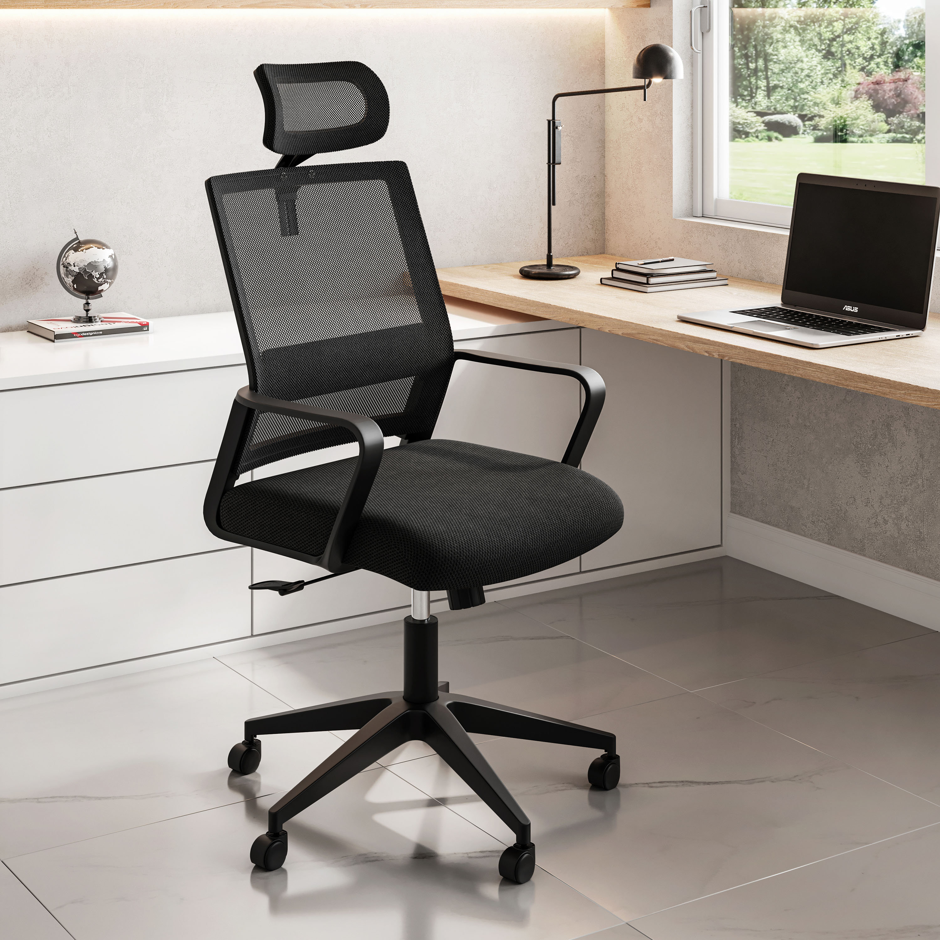 Ebern Designs Techni Mobili Ergonomic Office Chair With Lumbar Support ...