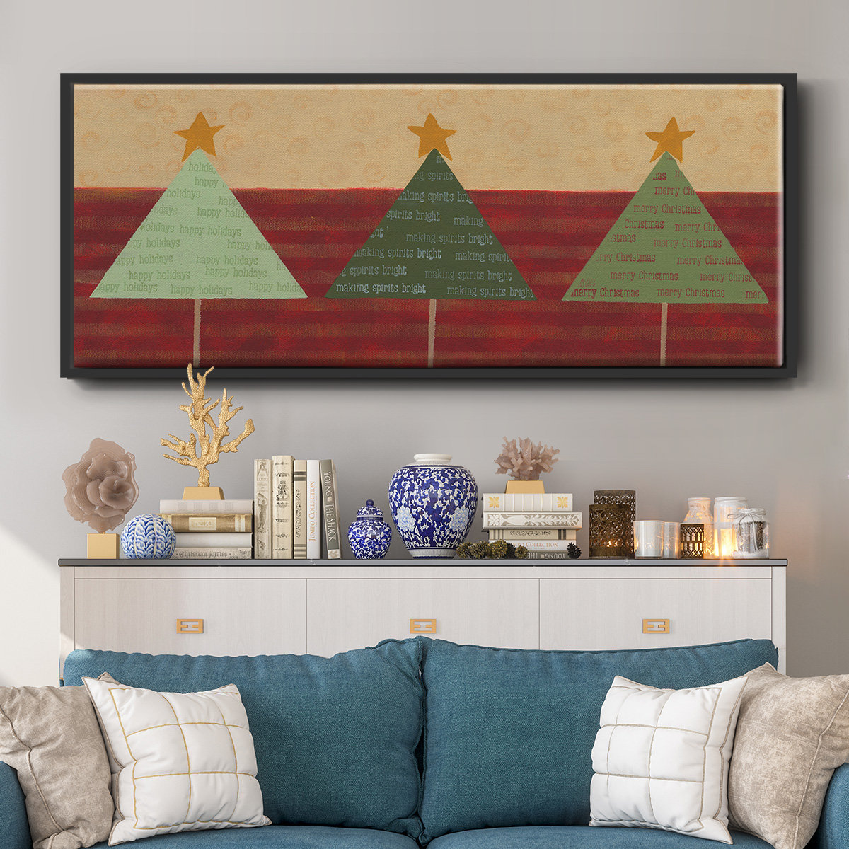 Red Barrel Studio® Merry Messages- Framed Canvas | Wayfair