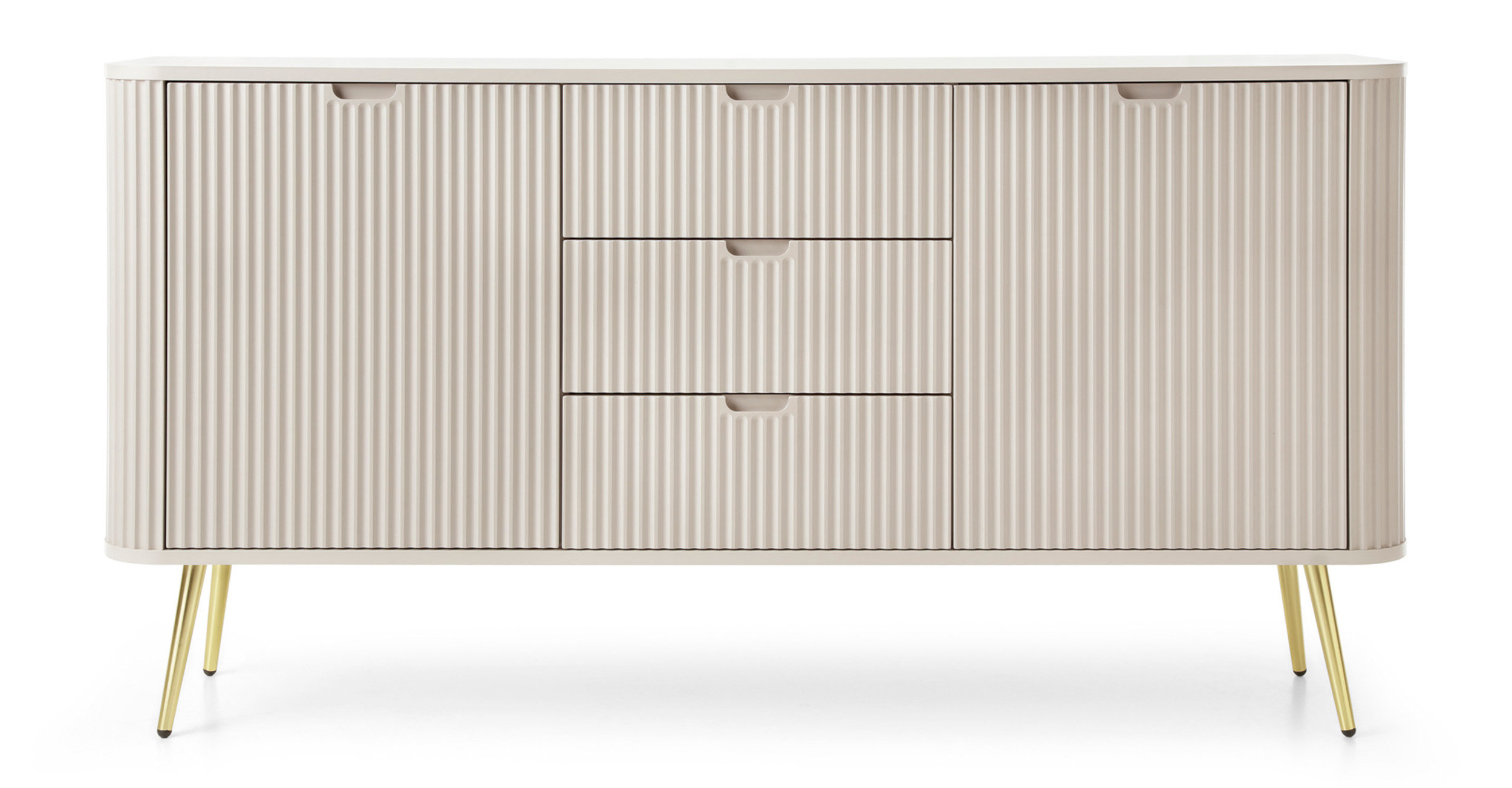 Fairmont Park Almand Two-Door Sideboard with Three Drawers and Slatted ...