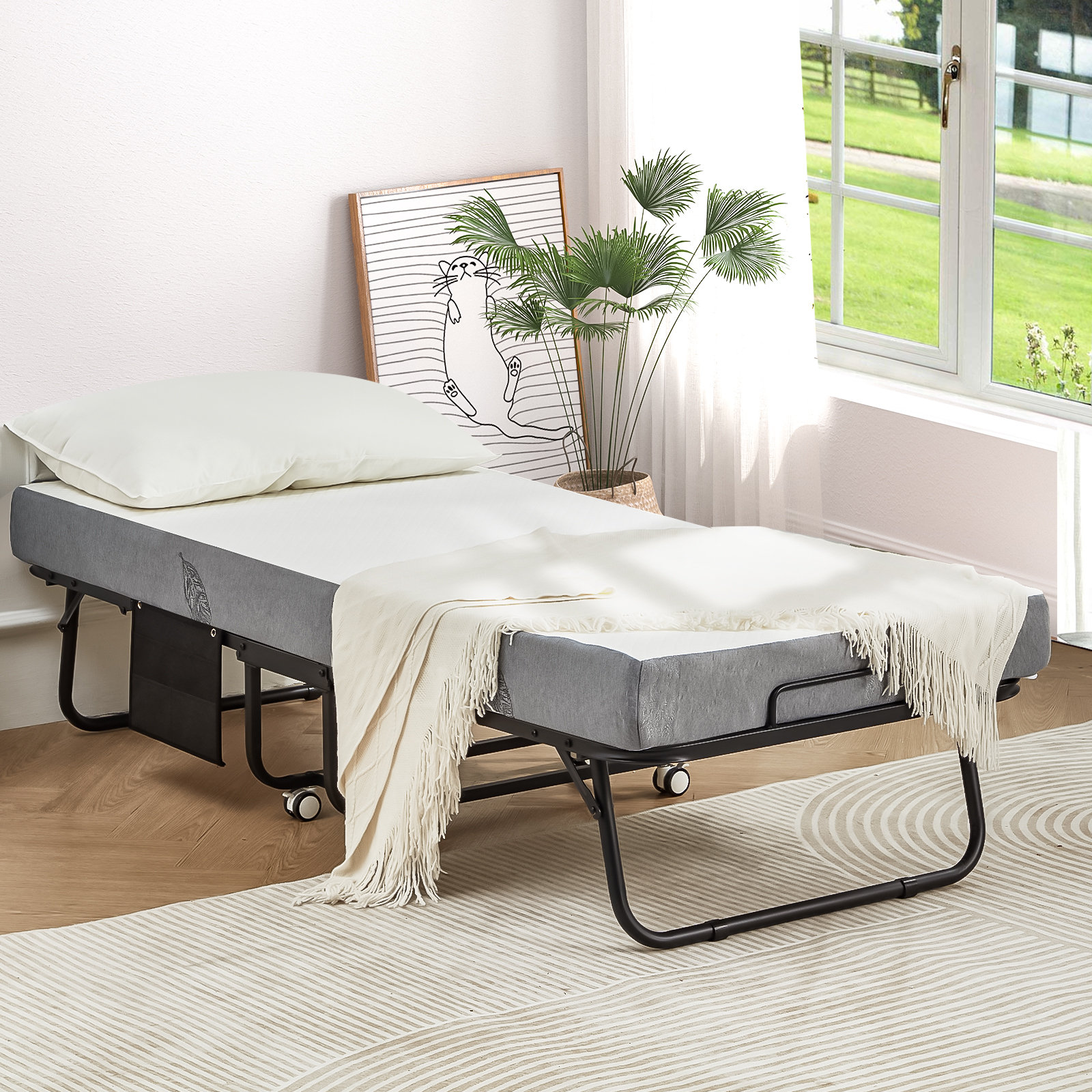 Alwyn Home Rheaume Super Single 31''W Folding Bed with Mattress ...