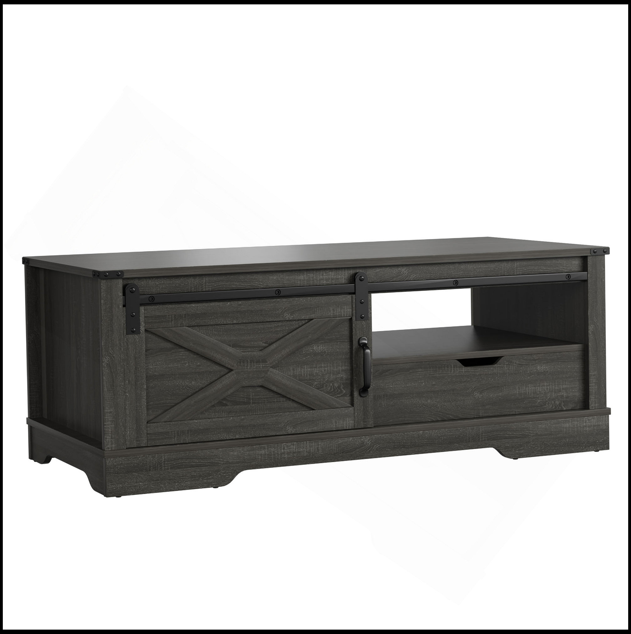 Ophelia & Co. Farmhouse Sliding Barn Door Coffee Storage Large ...