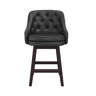 Wildon Home® Vigen Upholstered Button-Tufted Swivel Counter Stool ...
