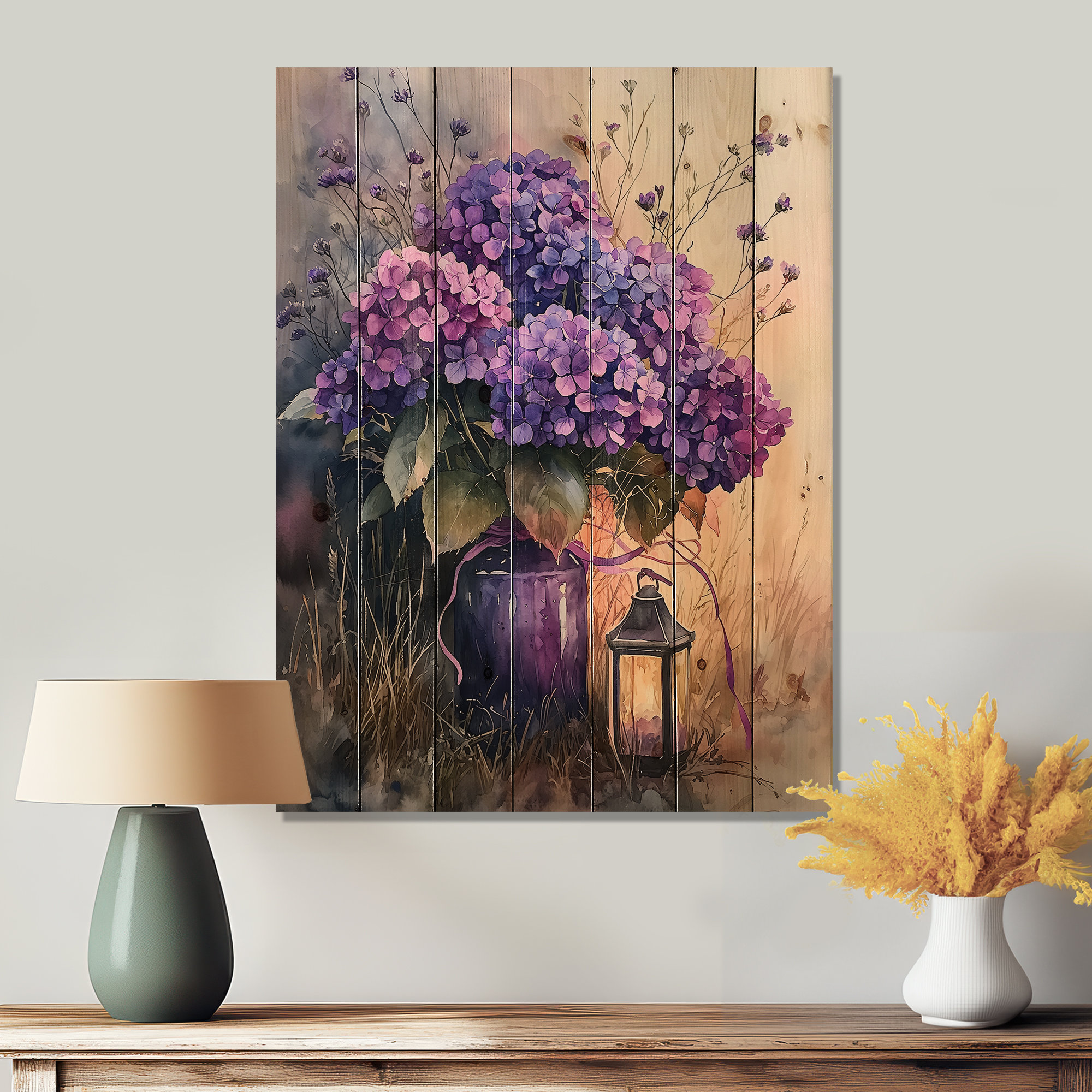 Ophelia & Co. Countryside Hydrangea And Light Beauty III - Hydrangea ...