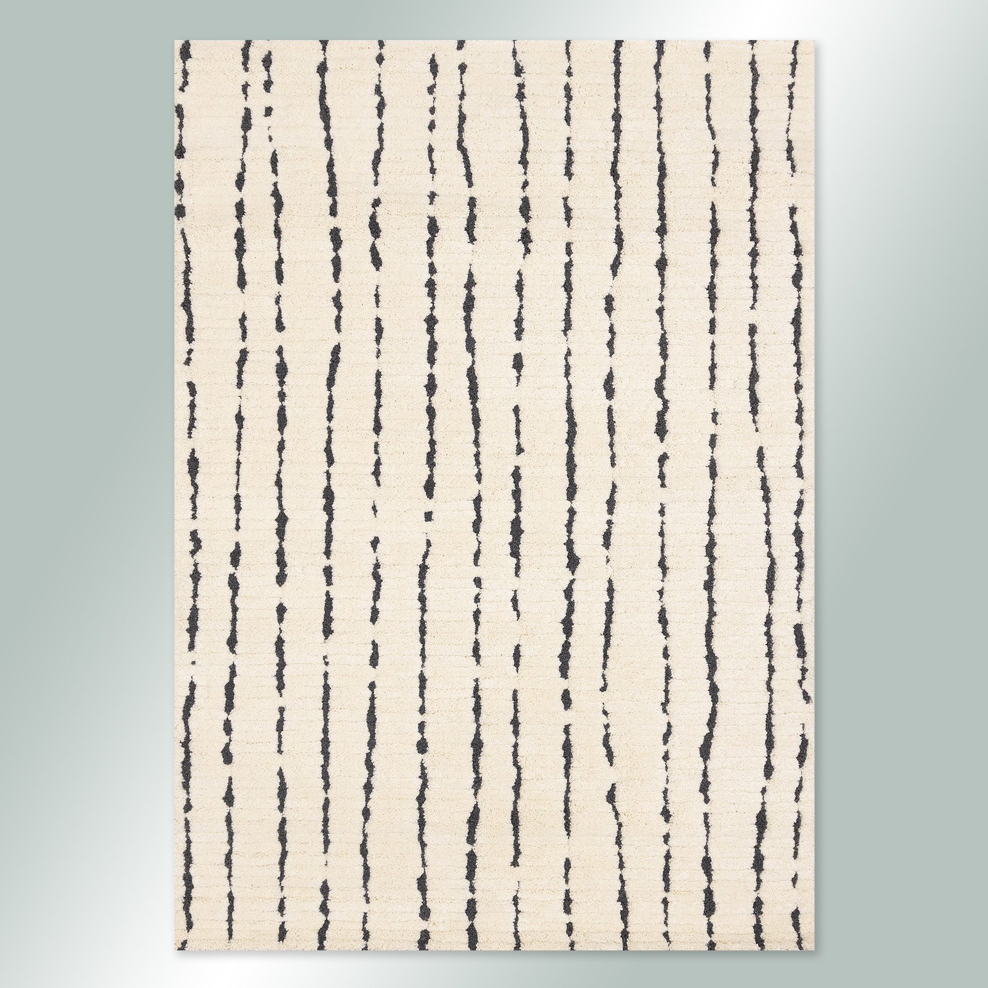 Union Rustic Latasia Soft Natural Lines Black/Cream Indoor Area Rug ...