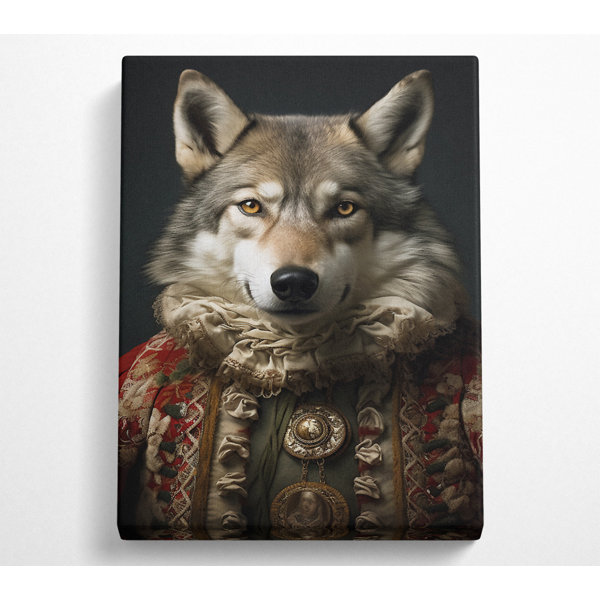 Happy Larry Wolf Renaissance Canvas Art Print | Wayfair.co.uk