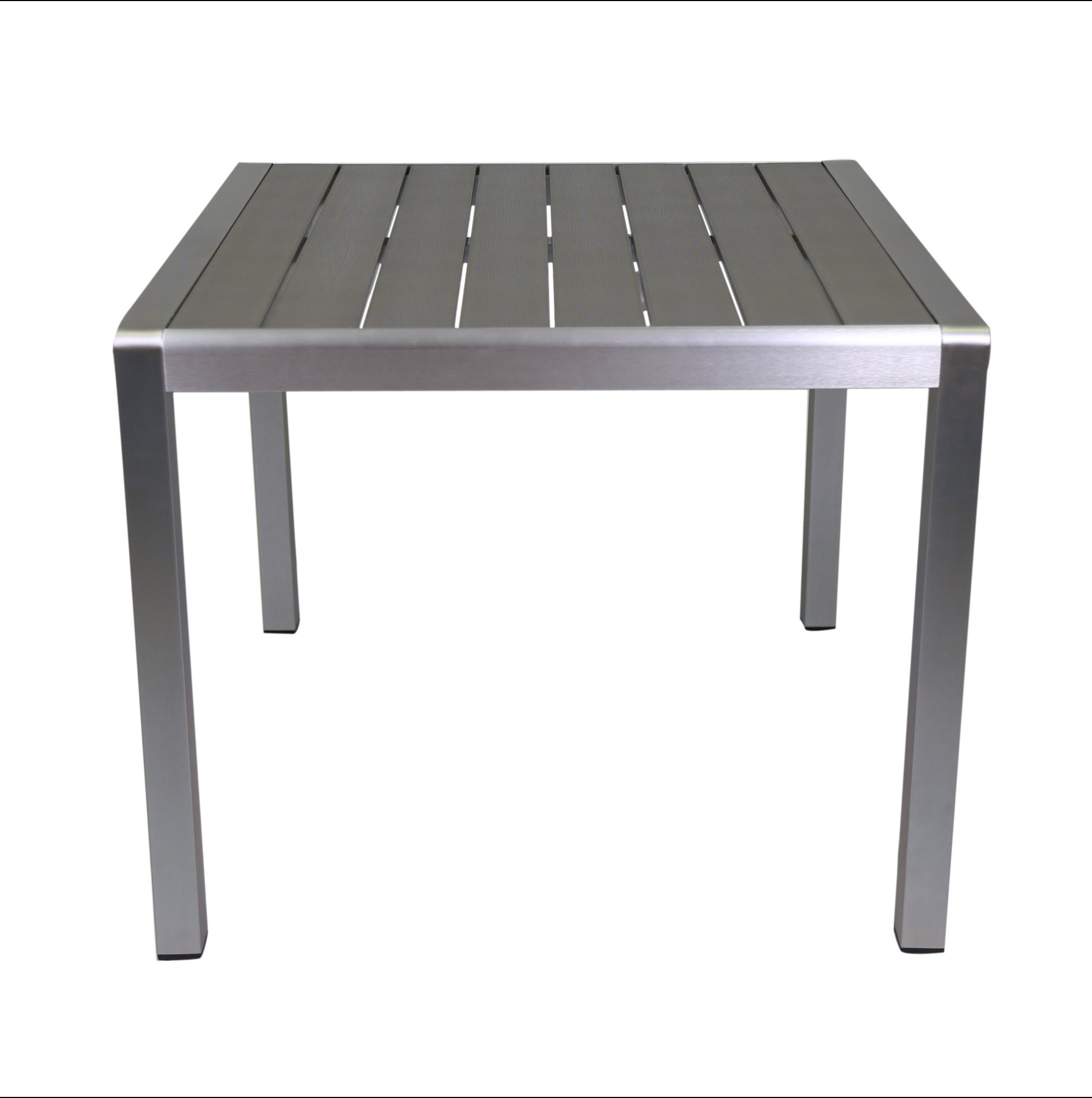 Latitude Run® Outdoor Dining Anodized Aluminum-Faux Wood Table Top ...