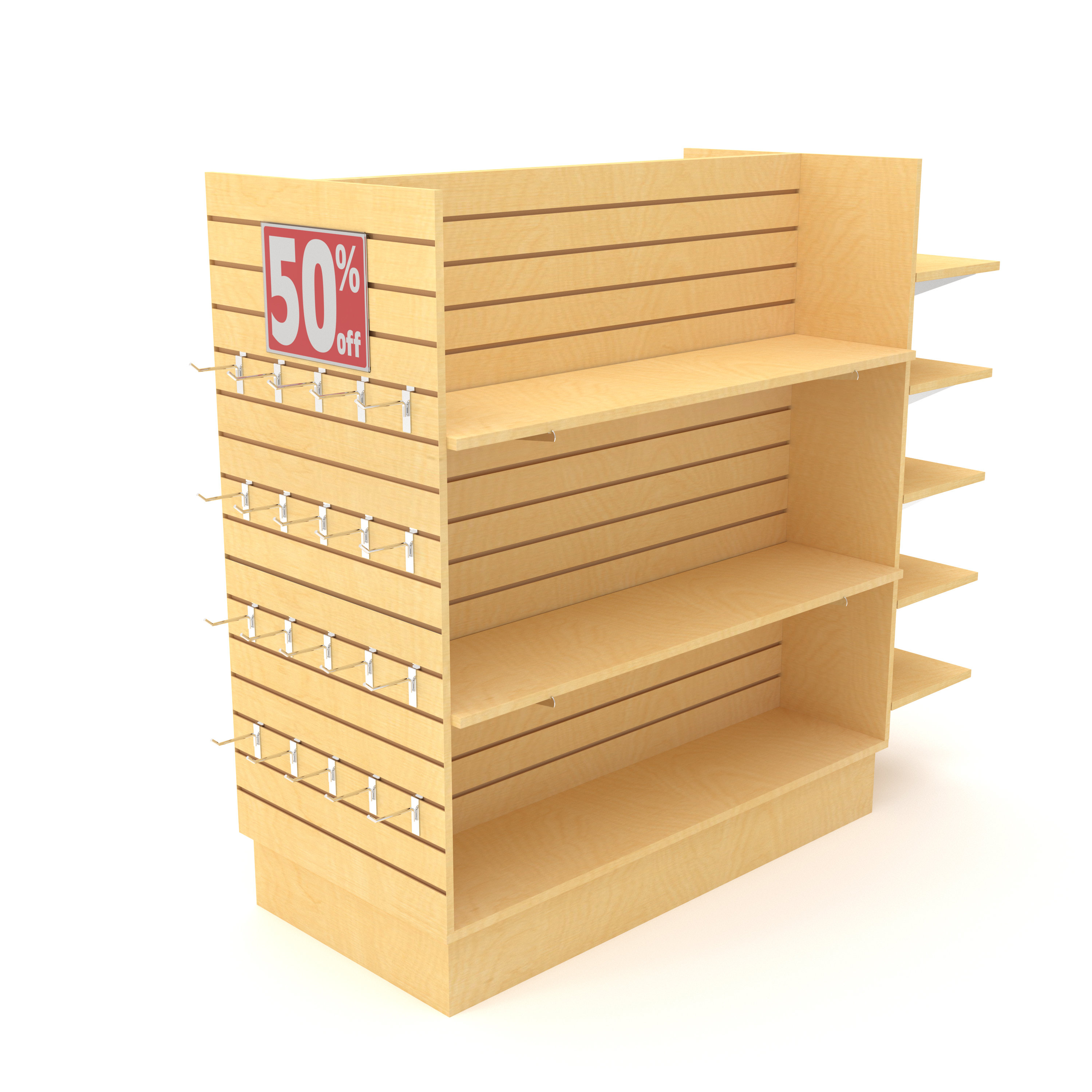 WFX Utility™ Maple Slatwall Merchandiser | Wayfair