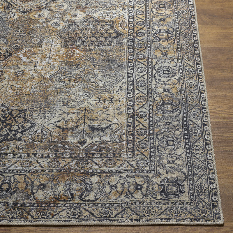 Langley Street® Glendale Heights Oriental Black/Light Brown Area Rug ...