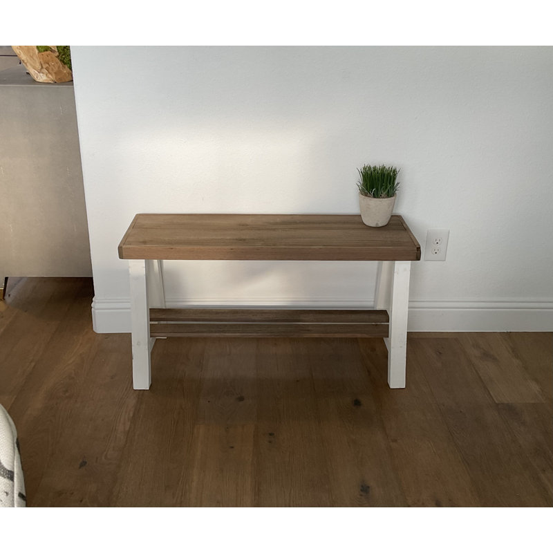 Gracie Oaks Minoo Solid Wood Storage Bench & Reviews | Wayfair