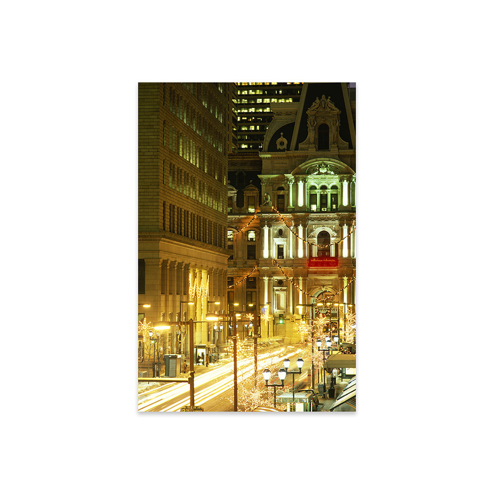 Winston Porter Building lit up at night City Hall, Philadelphia ...