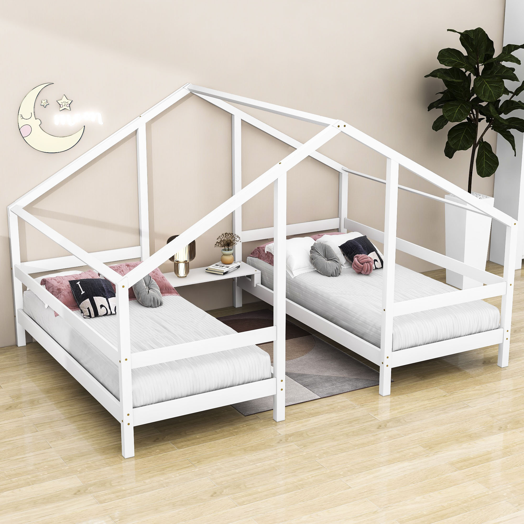 Viv + Rae Broadwater Double Twin Size House Style Platform Beds With ...