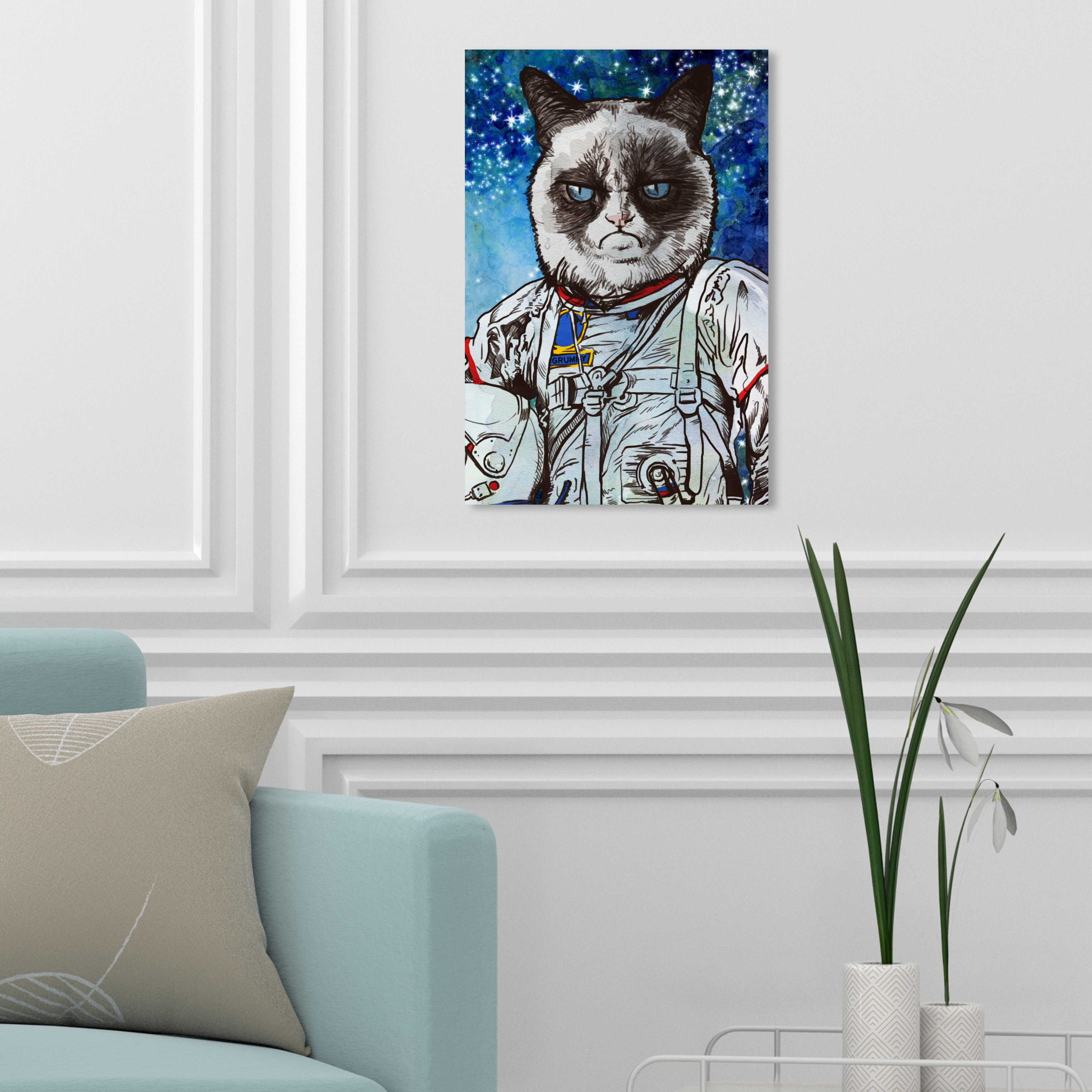 House of Hampton® 'Captain Grumpy' Graphic Art on Canvas | Wayfair