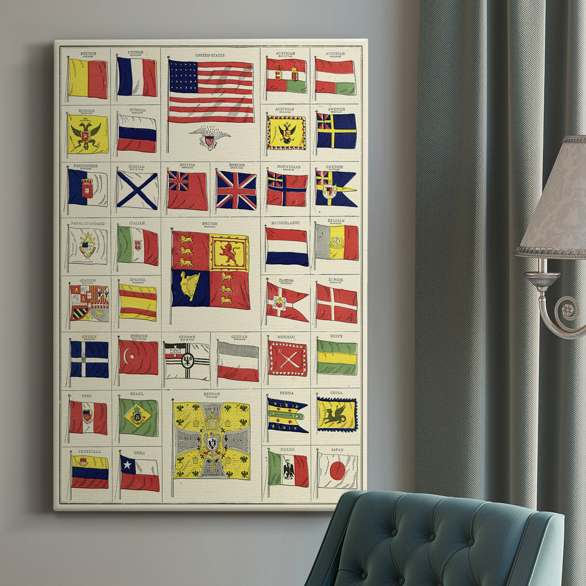 Trinx Flags of All Nations II - Wrapped Canvas Graphic Art | Wayfair