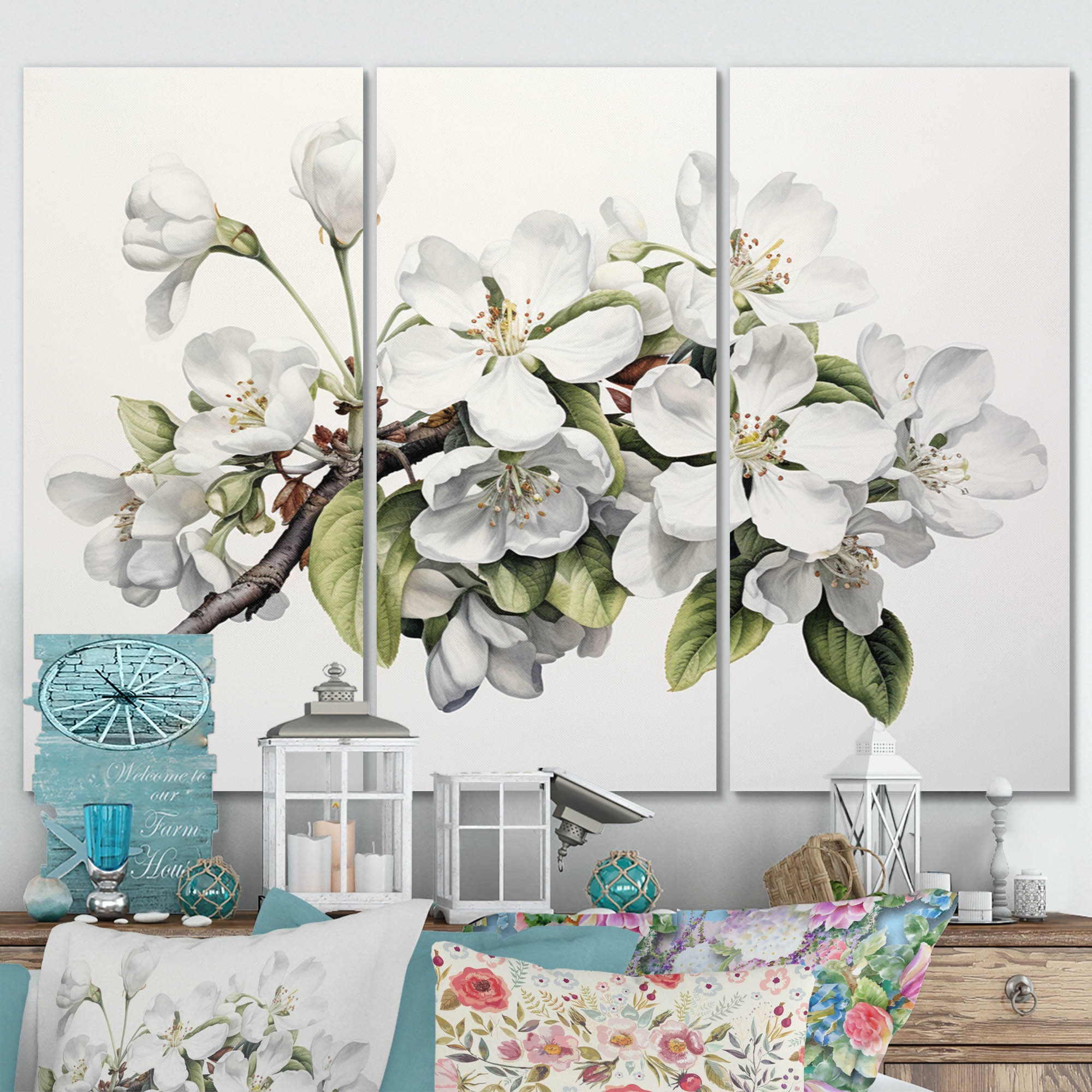 Winston Porter Apple Blossom Monochromatic Elegance XXVIII - Apple ...