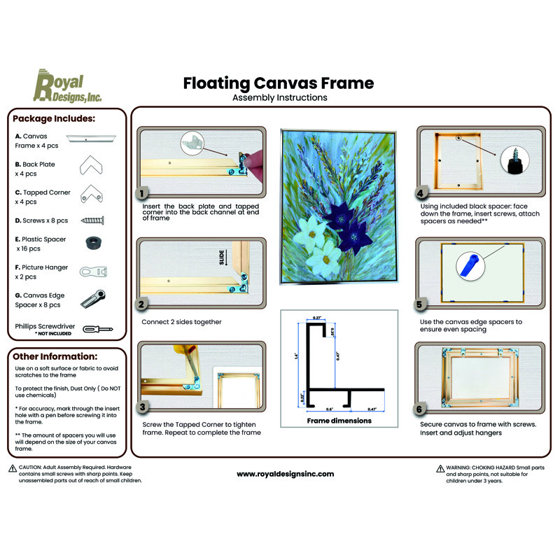 RoyalDesigns Metal Floater Picture Frame & Reviews | Wayfair