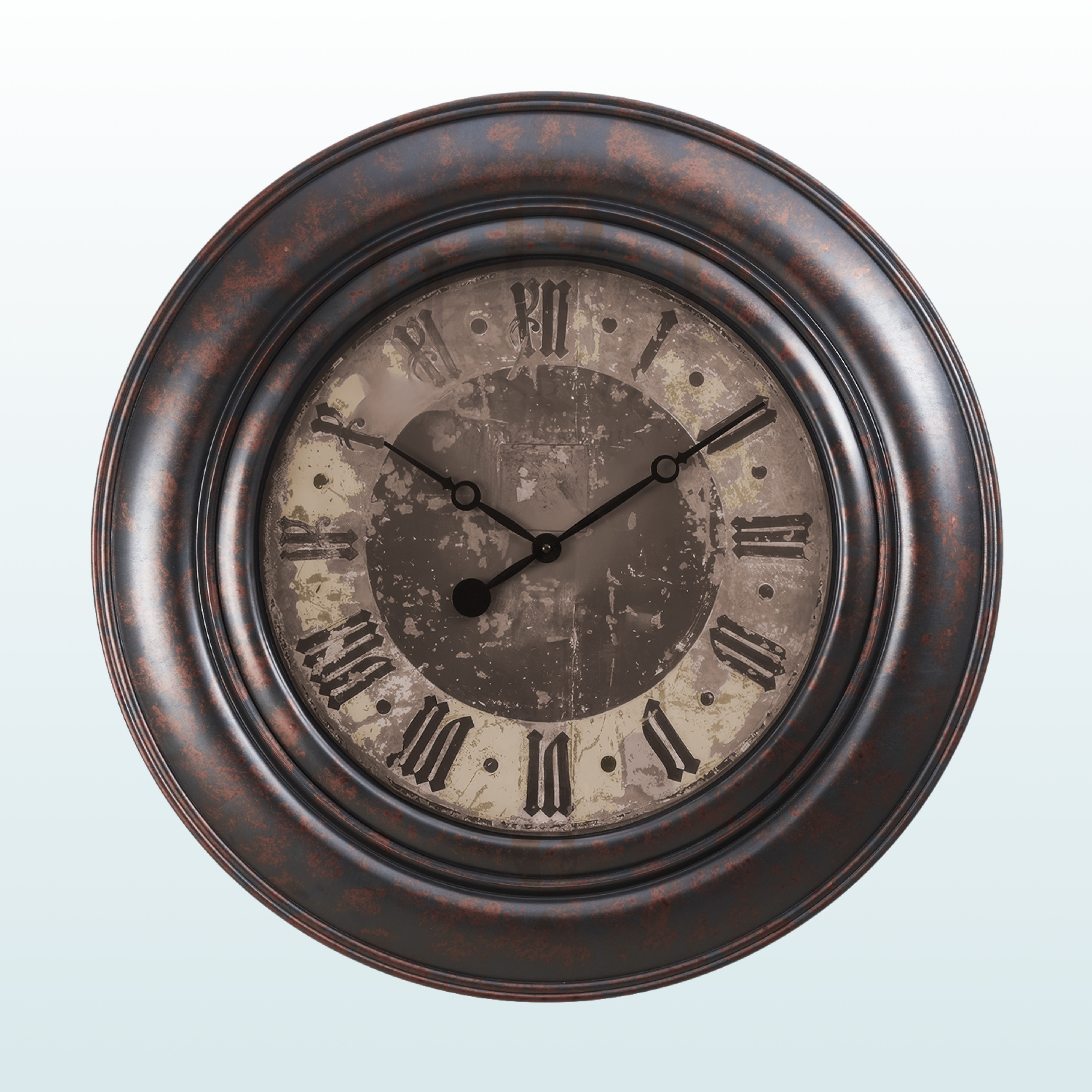 Trent Austin Design® Elison Round Oversized Wall Clock, Brown ...