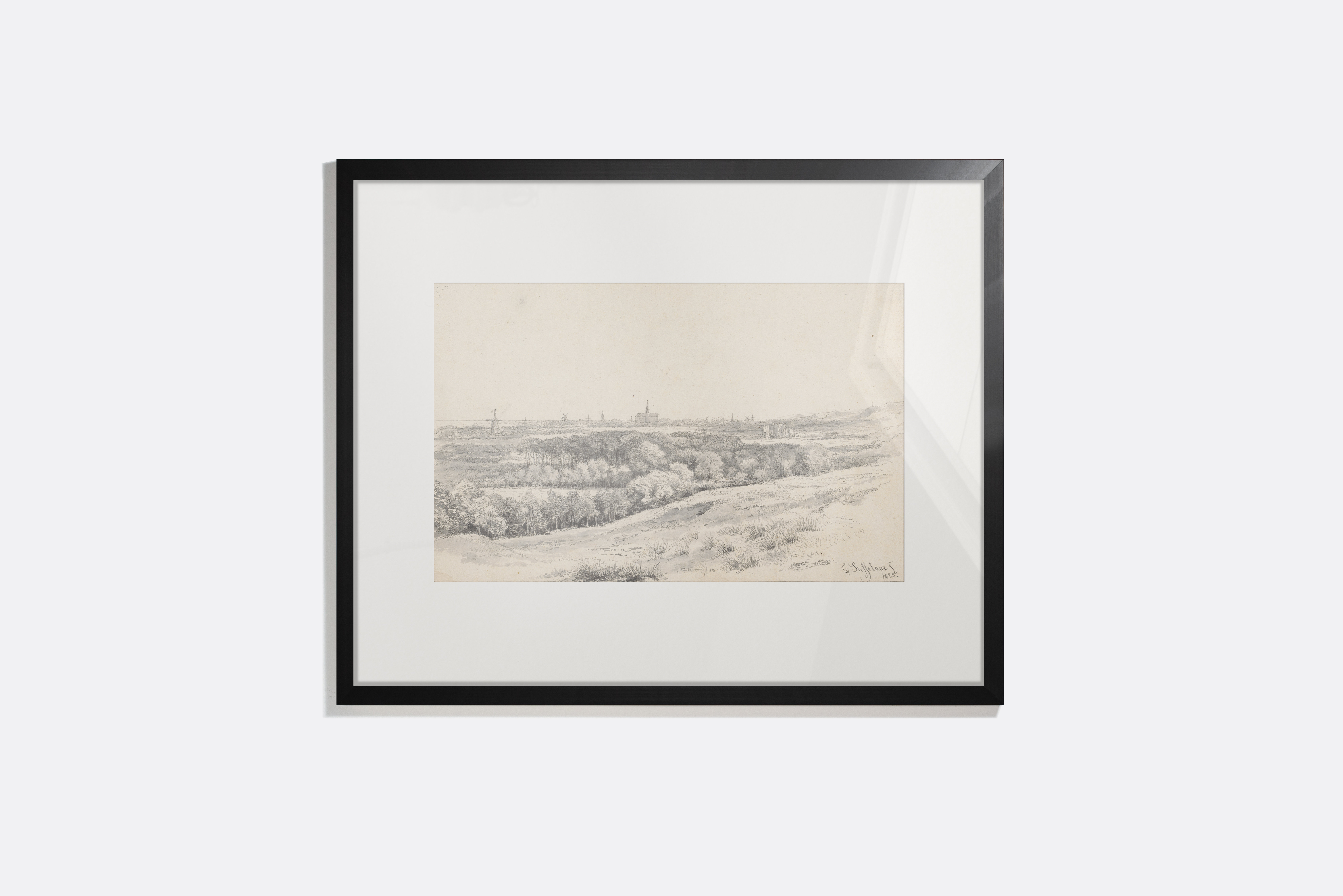 Art Patron Landscape With Windmills And A Church | Perigold