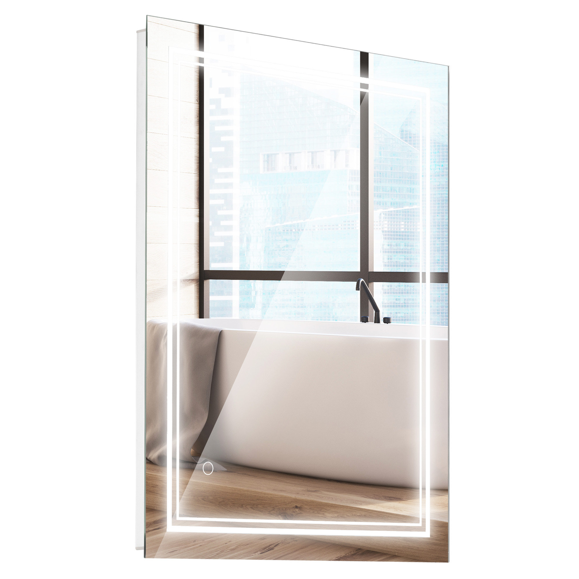 Brayden Studio® Illuminating Bathroom Mirror With Soft LED Lights And ...