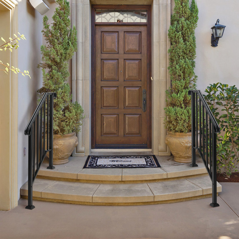 Red Barrel Studio® Fegley Metal Handrail Stair Railing & Reviews | Wayfair