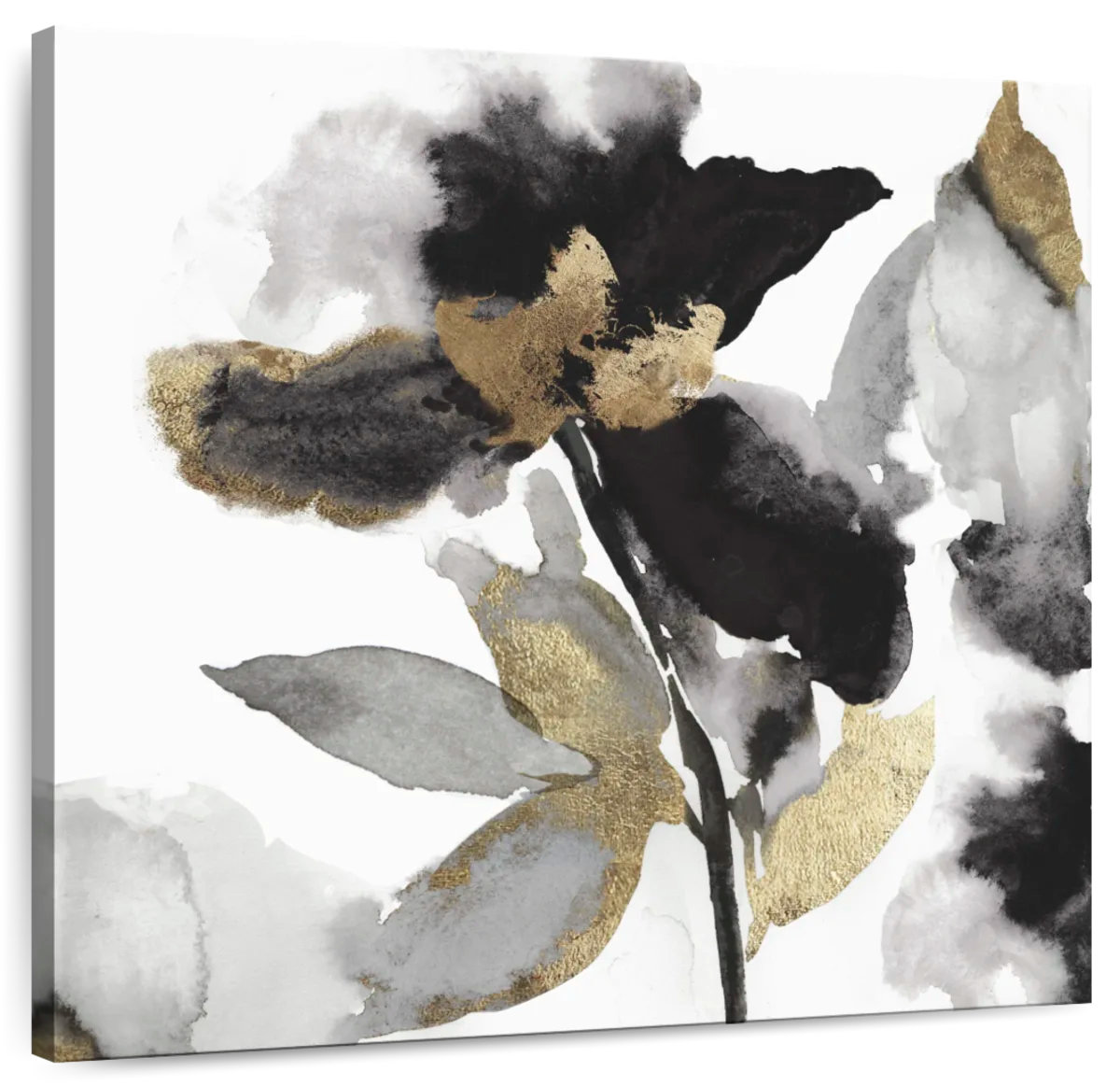 Wade Logan Black Petals Gold Leaves II - Wayfair Canada