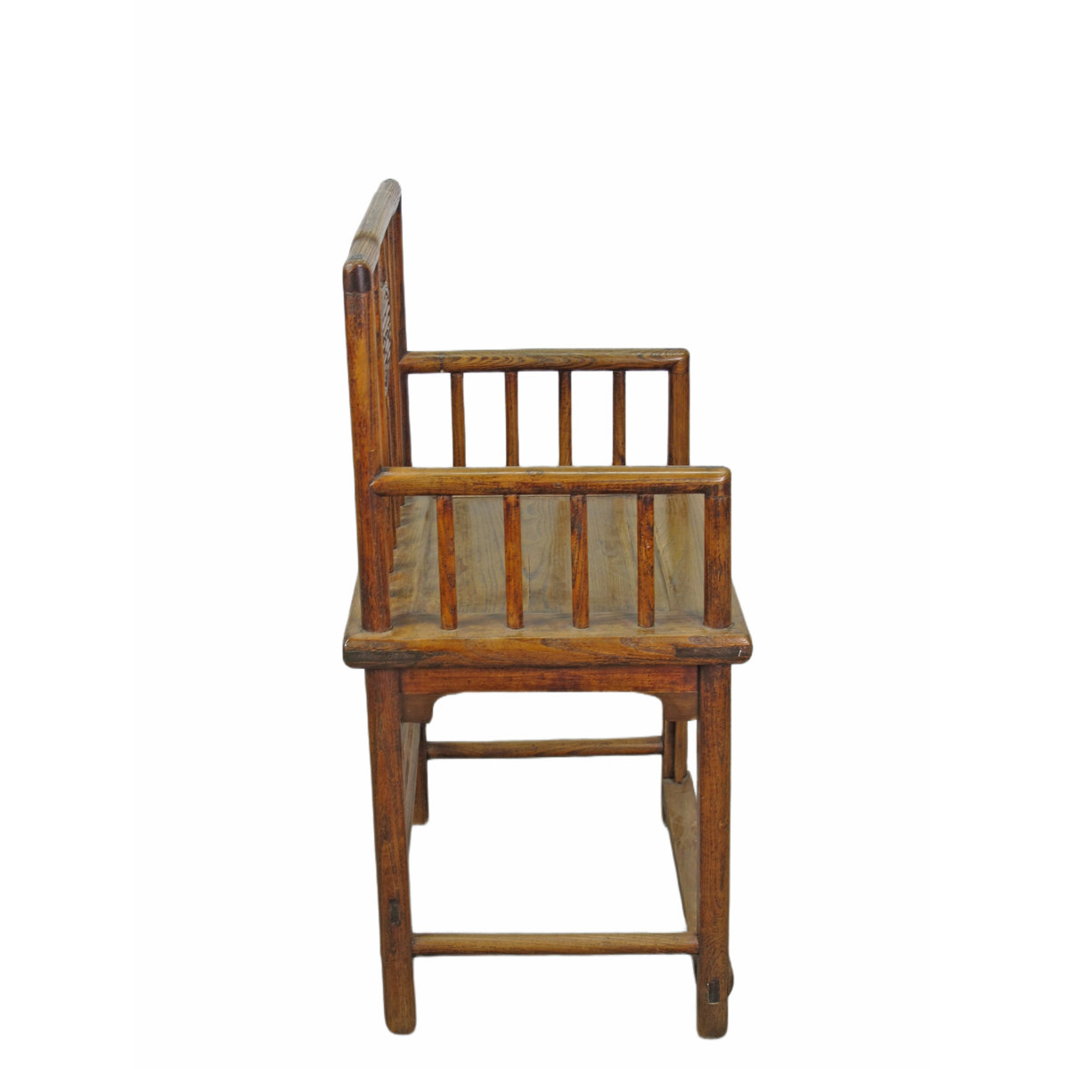 DYAG East Asian Classic Solid Wood Slat Back Arm Chair in Brown | Perigold