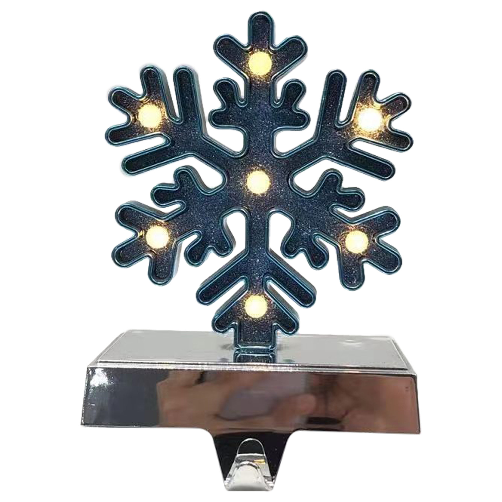 Northlight Seasonal Blue and Silver LED Lighted Snowflake Christmas ...