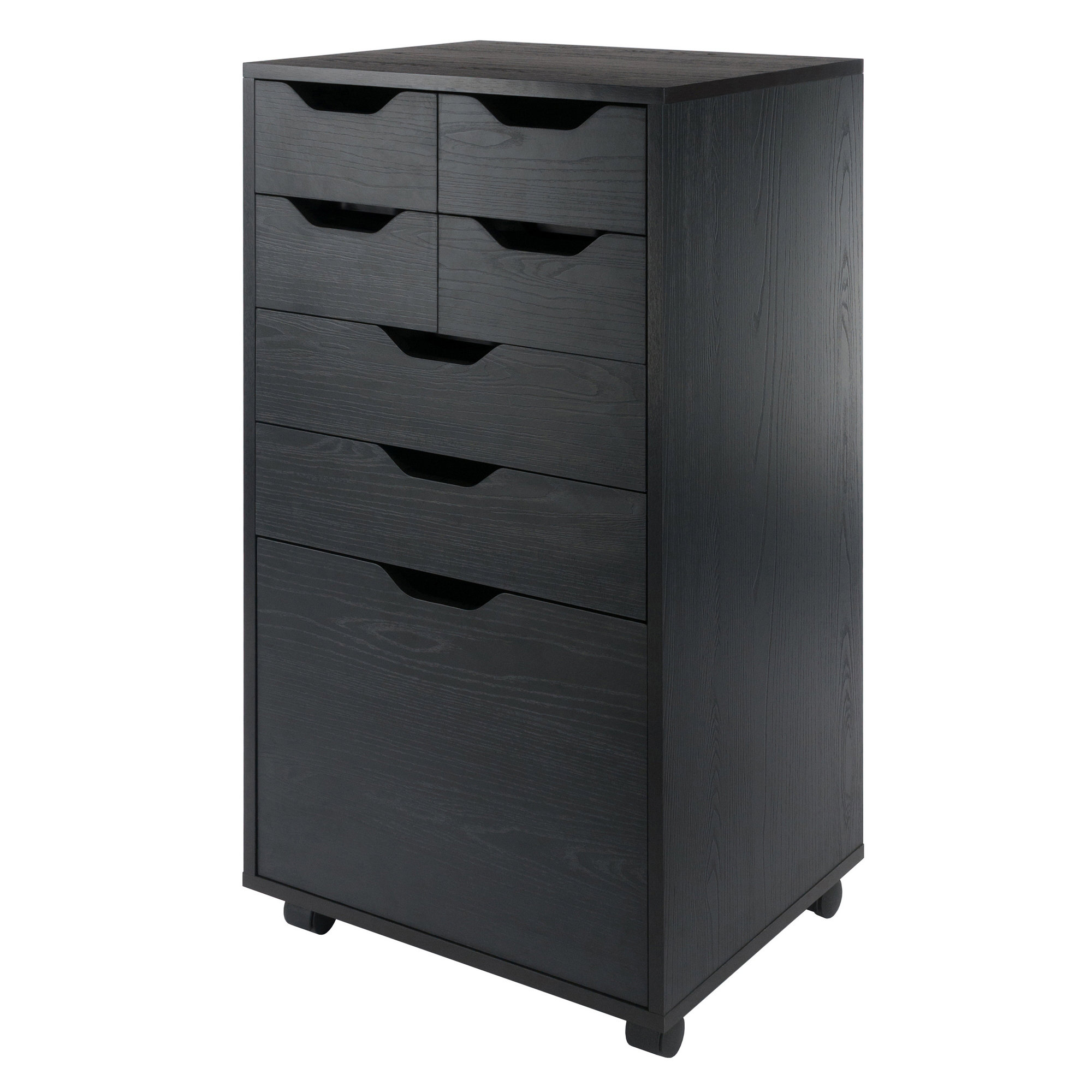 Winsome Halifax Bins & Drawers Multi-storage Tall Mobile Cabinet ...