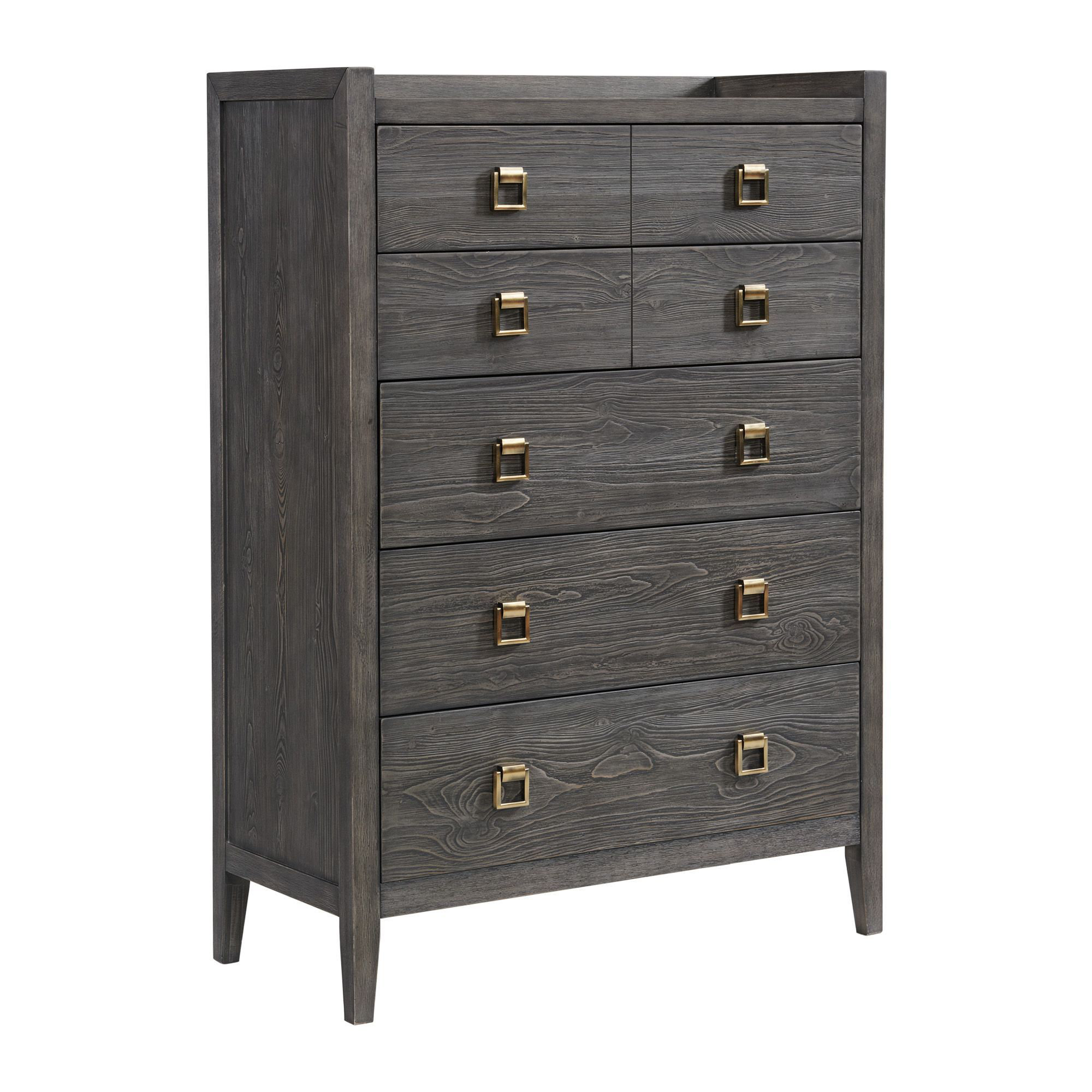 Red Barrel Studio Portia 55" Tall Bedroom Chest With 5 Drawers, Brushed ...
