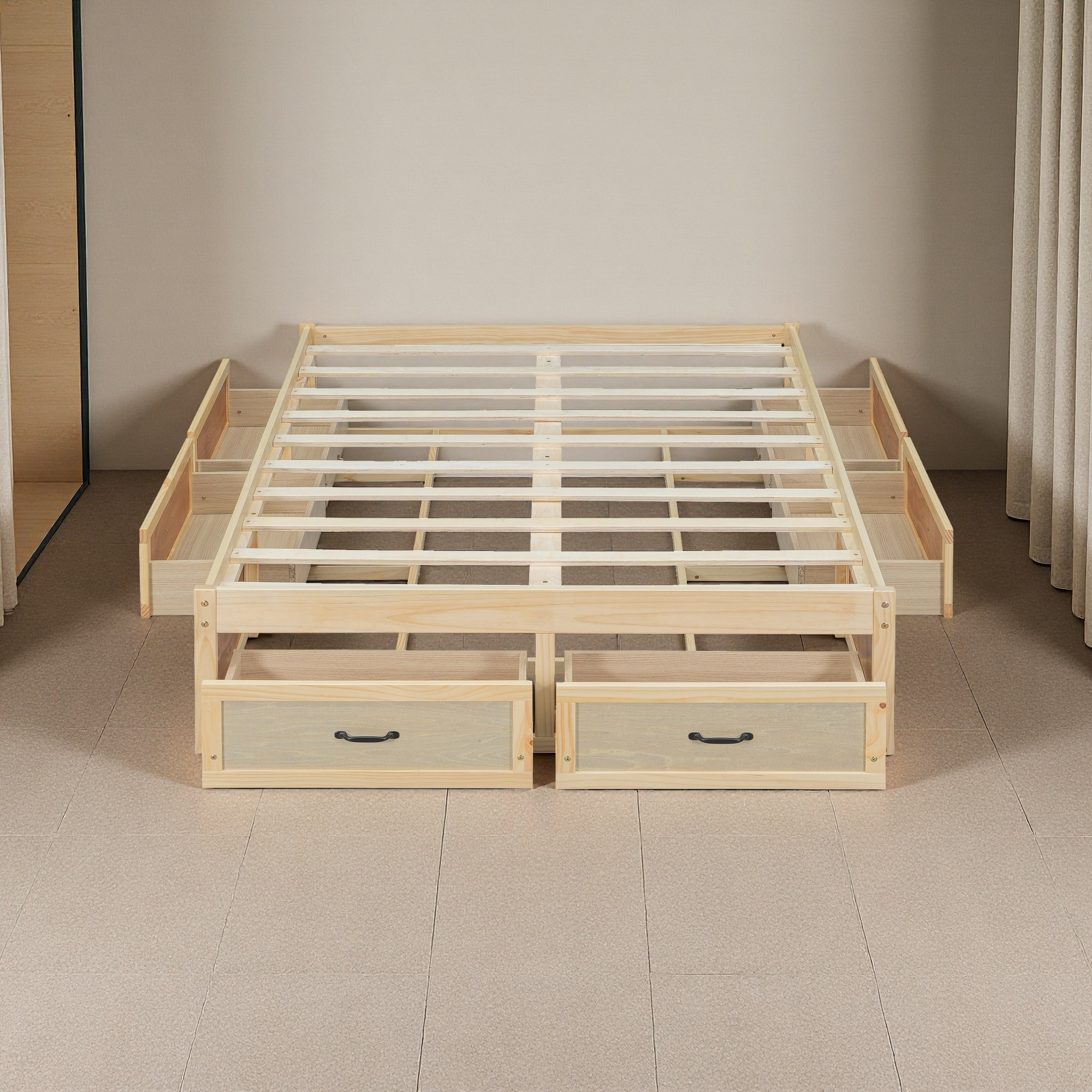 Red Barrel Studio® Storage Platform Bed Frame - Drawers, Contemporary ...
