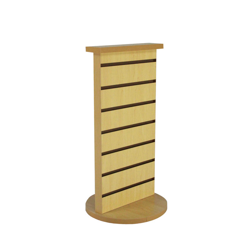 FixtureDisplays 2-Sided Slatwall Counter Spinner Maple Display Rack ...