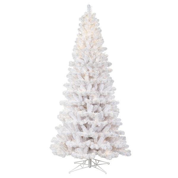 The Holiday Aisle® Warm White Artificial Christmas Tree with LED Lights ...