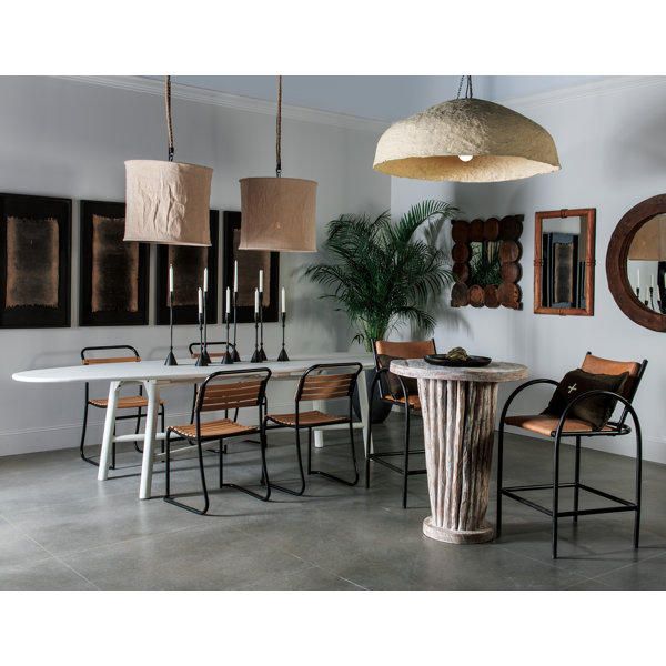 Bobo Intriguing Objects Rectangular Mirror w/ Wooden Spool Frame | Wayfair