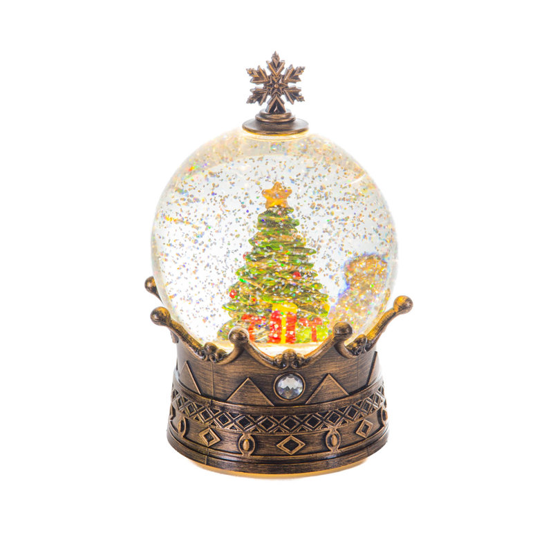 The Holiday Aisle® Christmas Tree LED Snow Globe | Wayfair