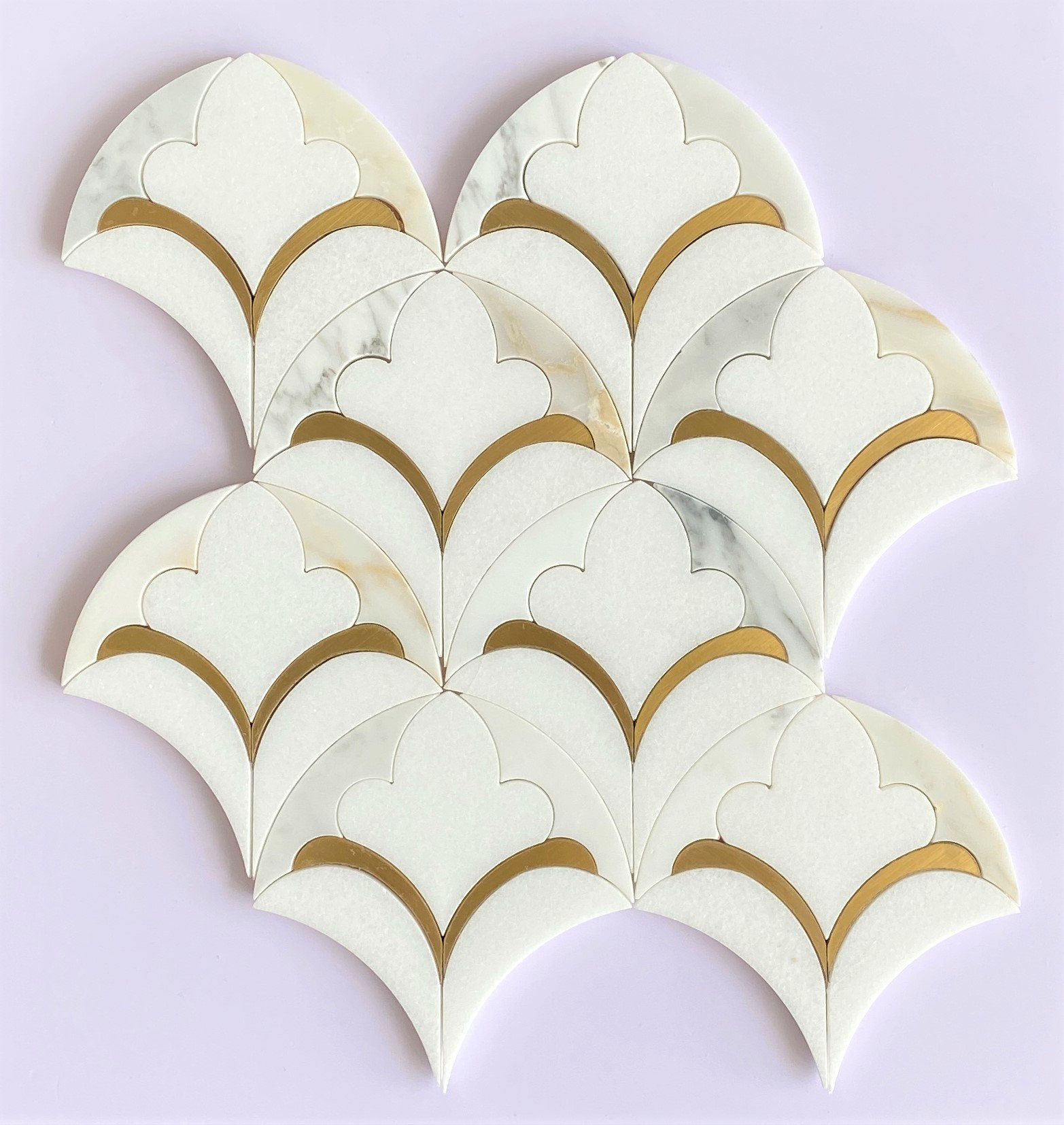 ES Stone Water Jet Water Jet 14" x 13" Marble Mosaic Tile & Reviews ...