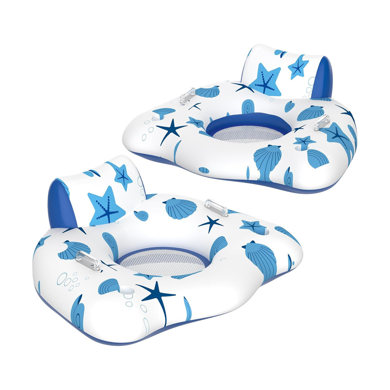 7 Star Marketplace US Set Of 2 Heavy Duty Blow Up Pool Floats With 2 ...