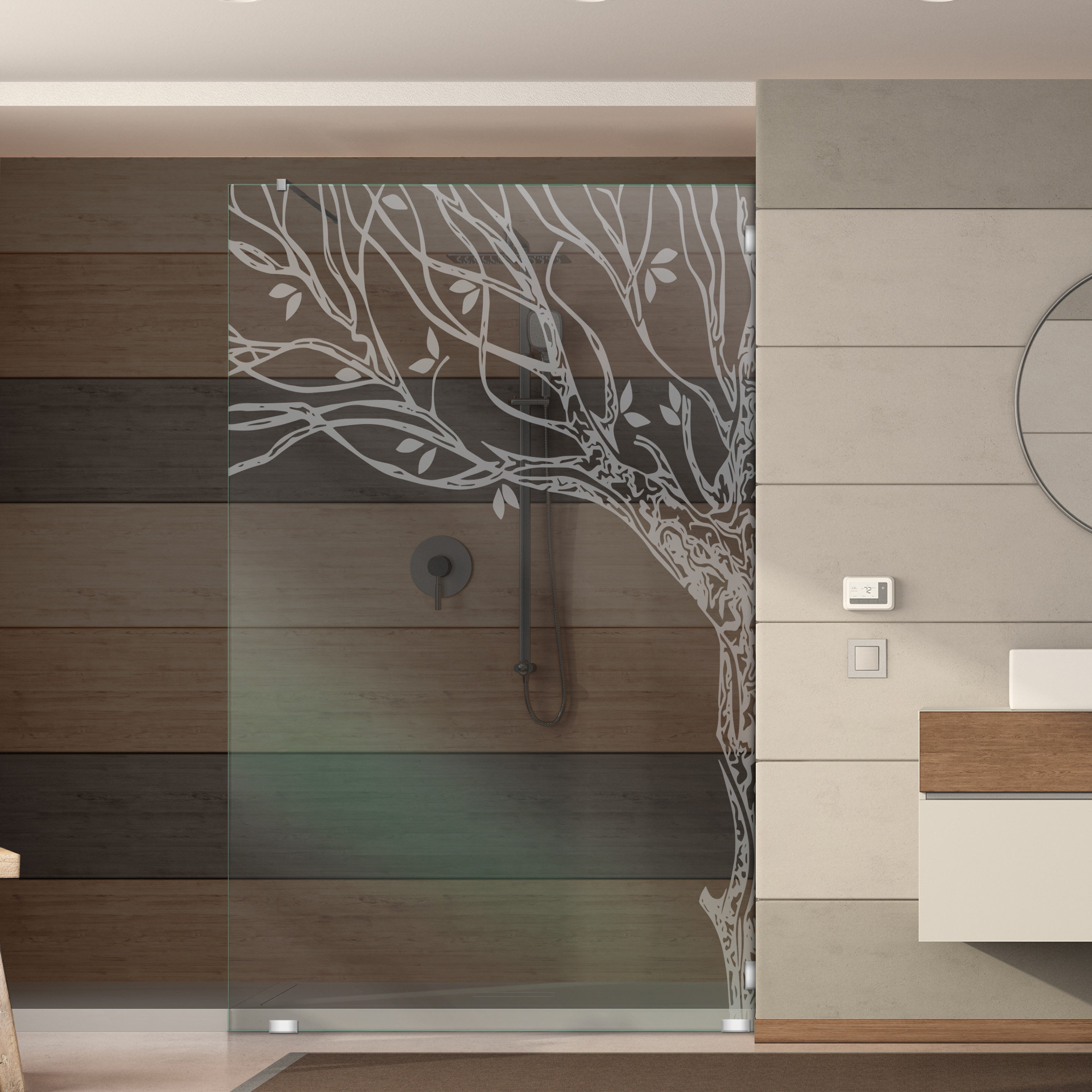 Glass-Door.us 25-1/2 In W x 75 In H Frameless Tempered Glass Shower ...