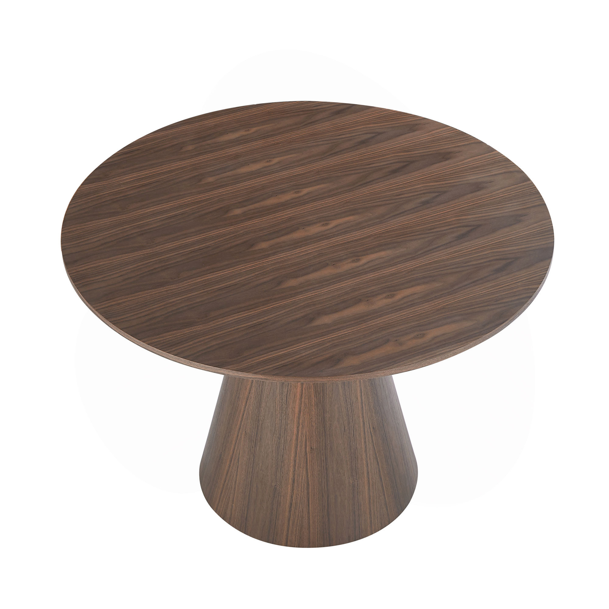 Wentygam 47.24'' Round Modern Style MDF Wood Dining Table In Walnut ...
