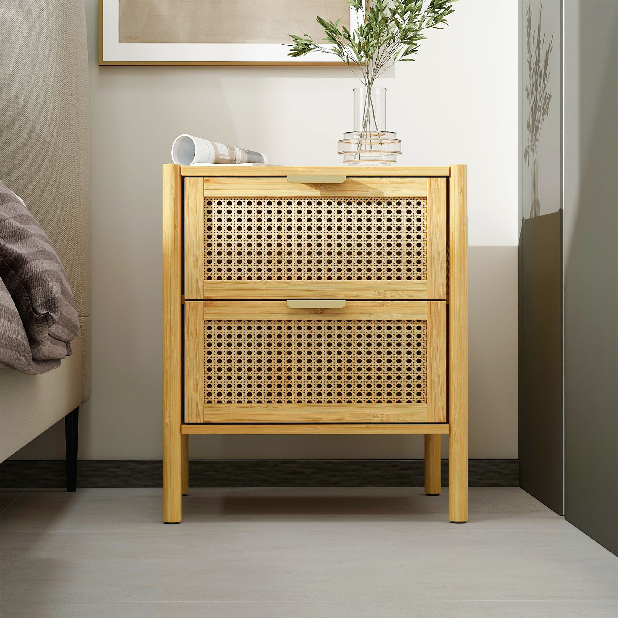 Bay Isle Home™ Crantor Rattan/Wicker Nightstand - Wayfair Canada