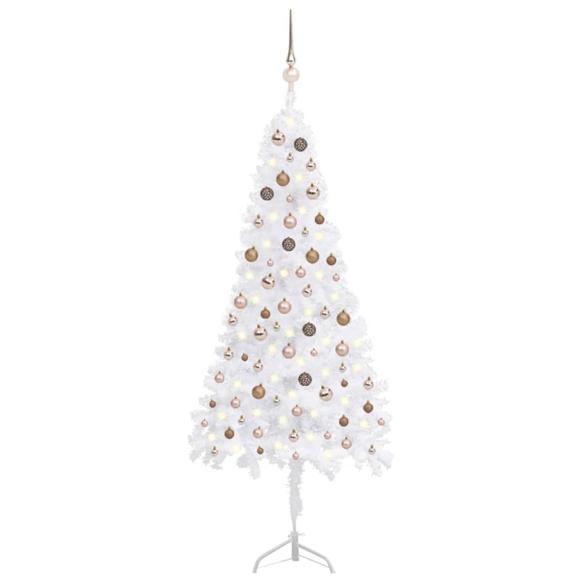 The Holiday Aisle® Artificial Christmas Tree Corner Christmas Tree with ...