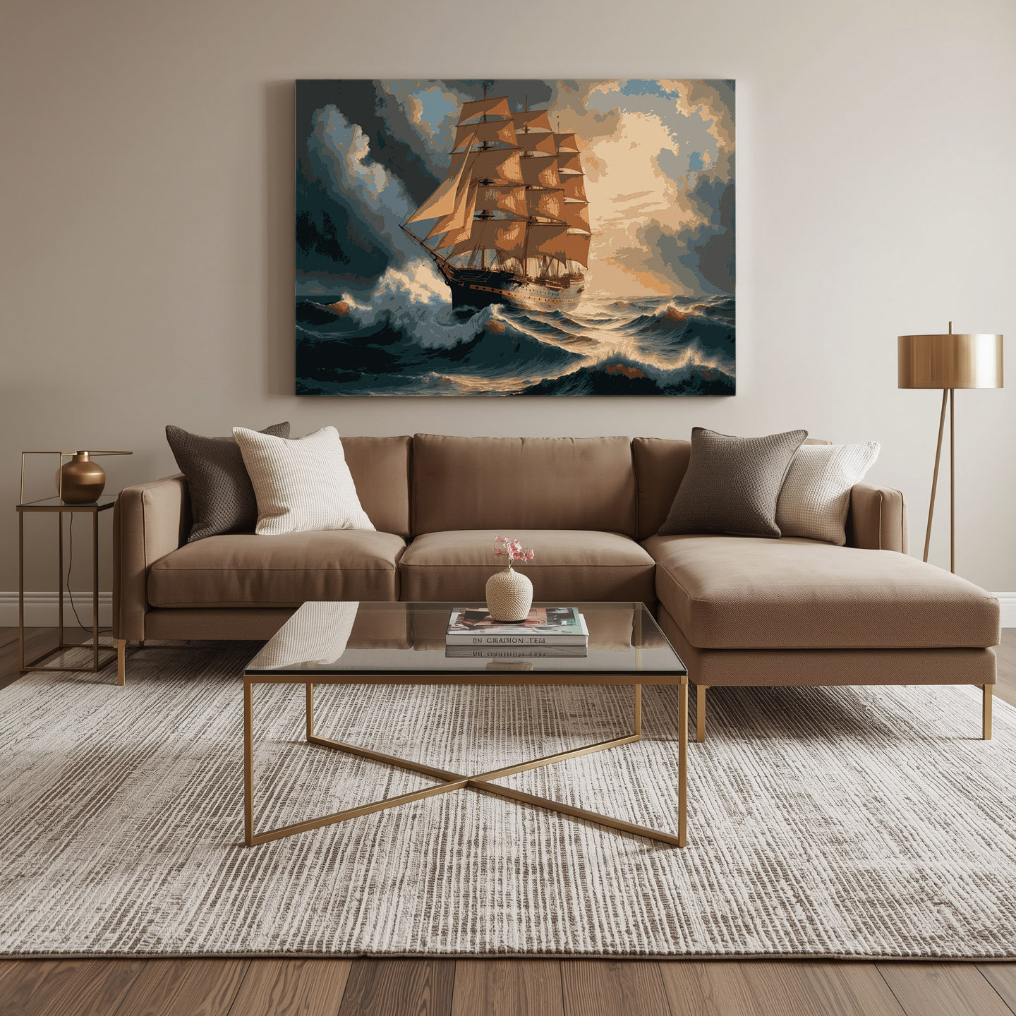 Latitude Run® Nautical Clipper ships Gray Canvas Wall Art | Wayfair