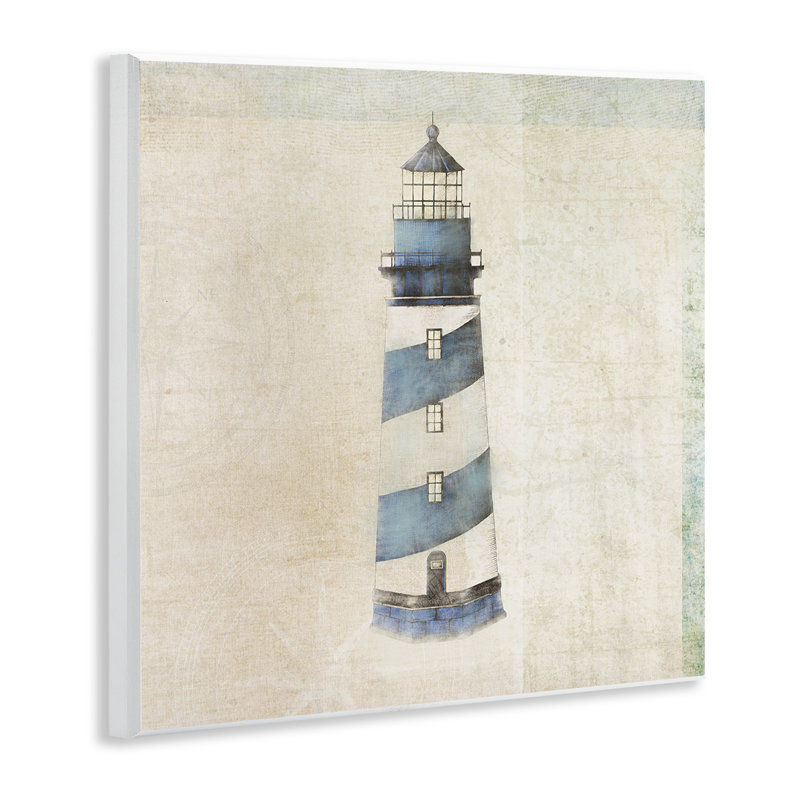 Breakwater Bay Rustic Maritime Lighthouse Wall Plaque Art by John ...