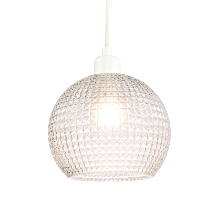 Metro Lane 18cm H Glass Round Pendant Shade ( Screw On ) Clear ...