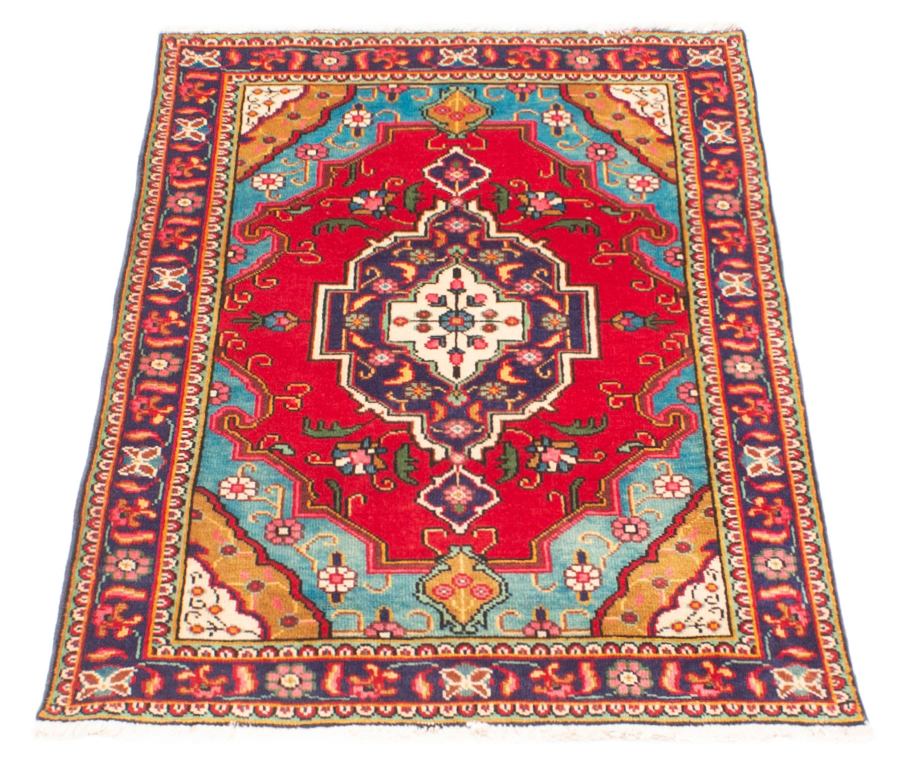 Bungalow Rose One Of Kind Handmade Antalya Vintage Red Rug 2'8" x 4'9 ...