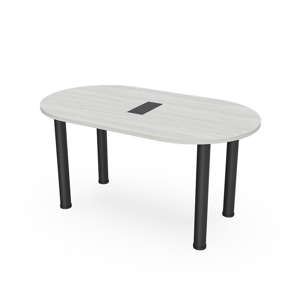 Inbox Zero Racetrack Shaped Conference Table with Post Legs | Wayfair