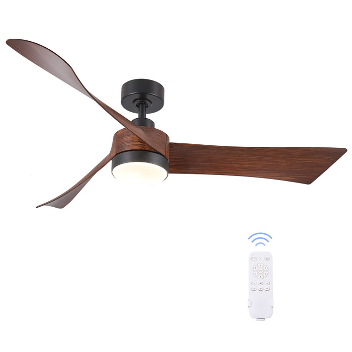 Wade Logan® 54" Aryadne 3 - Blade LED Propeller Ceiling Fan with Remote ...
