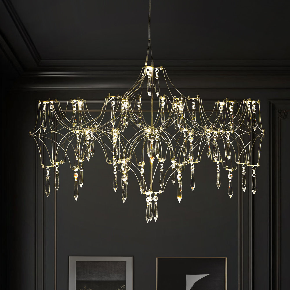House of Hampton Cheadle Led Crystal Firefly Starry Luster Chandelier ...