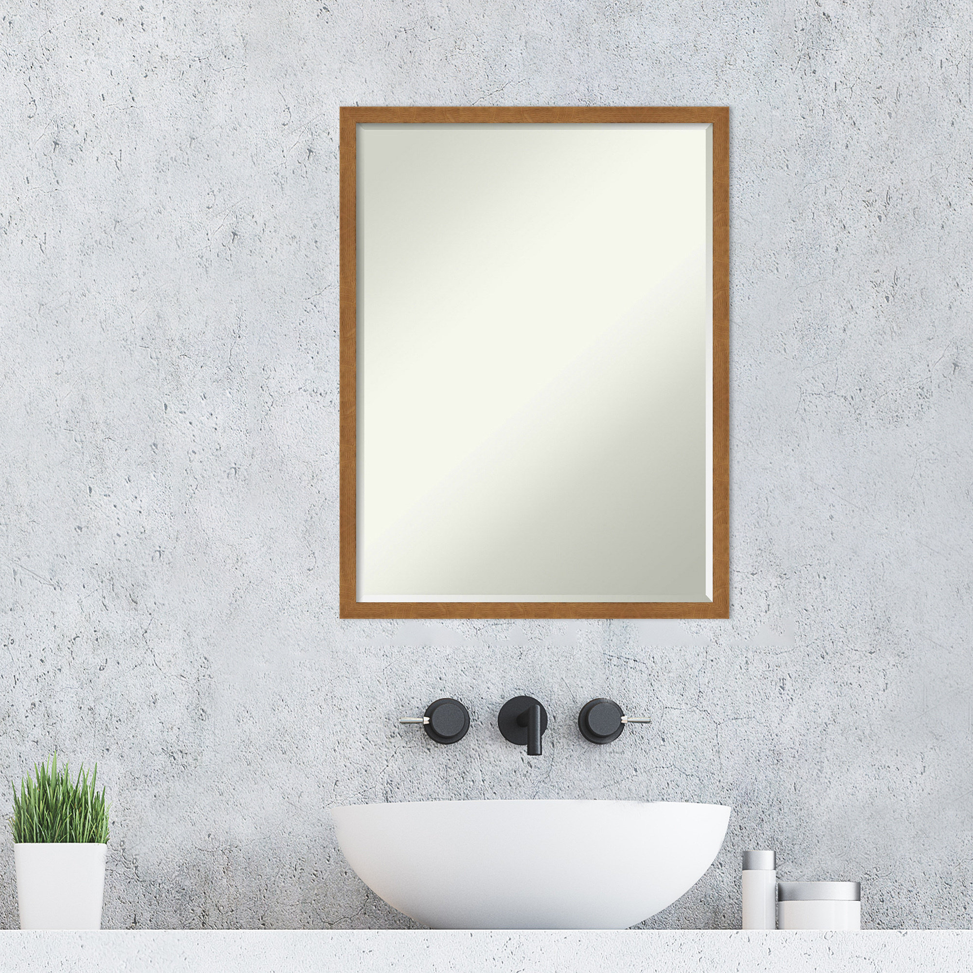 Millwood Pines Onarga Carlisle Petite Beveled Wall Mirror | Wayfair